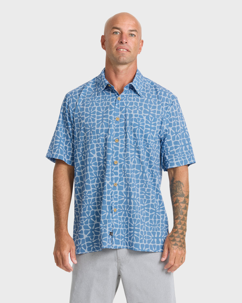 Waterman Coral Sea Performance Short Sleeve Shirt - Skyway | Quiksilver