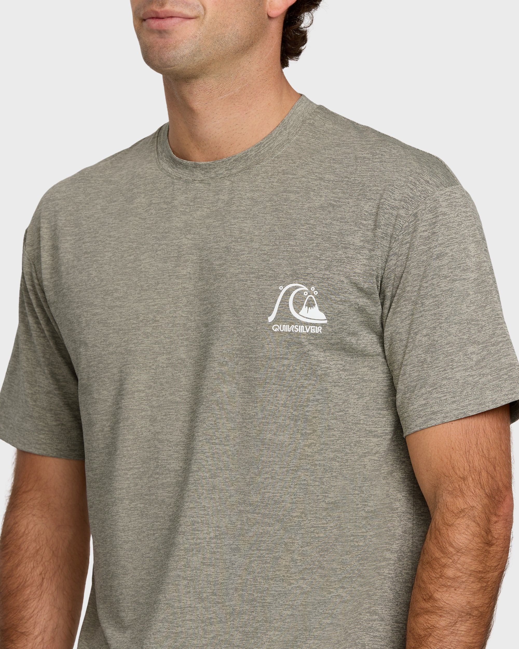 DNA Logo Surf Short Sleeve Surf Tee - Smoked Gray Heather | Quiksilver